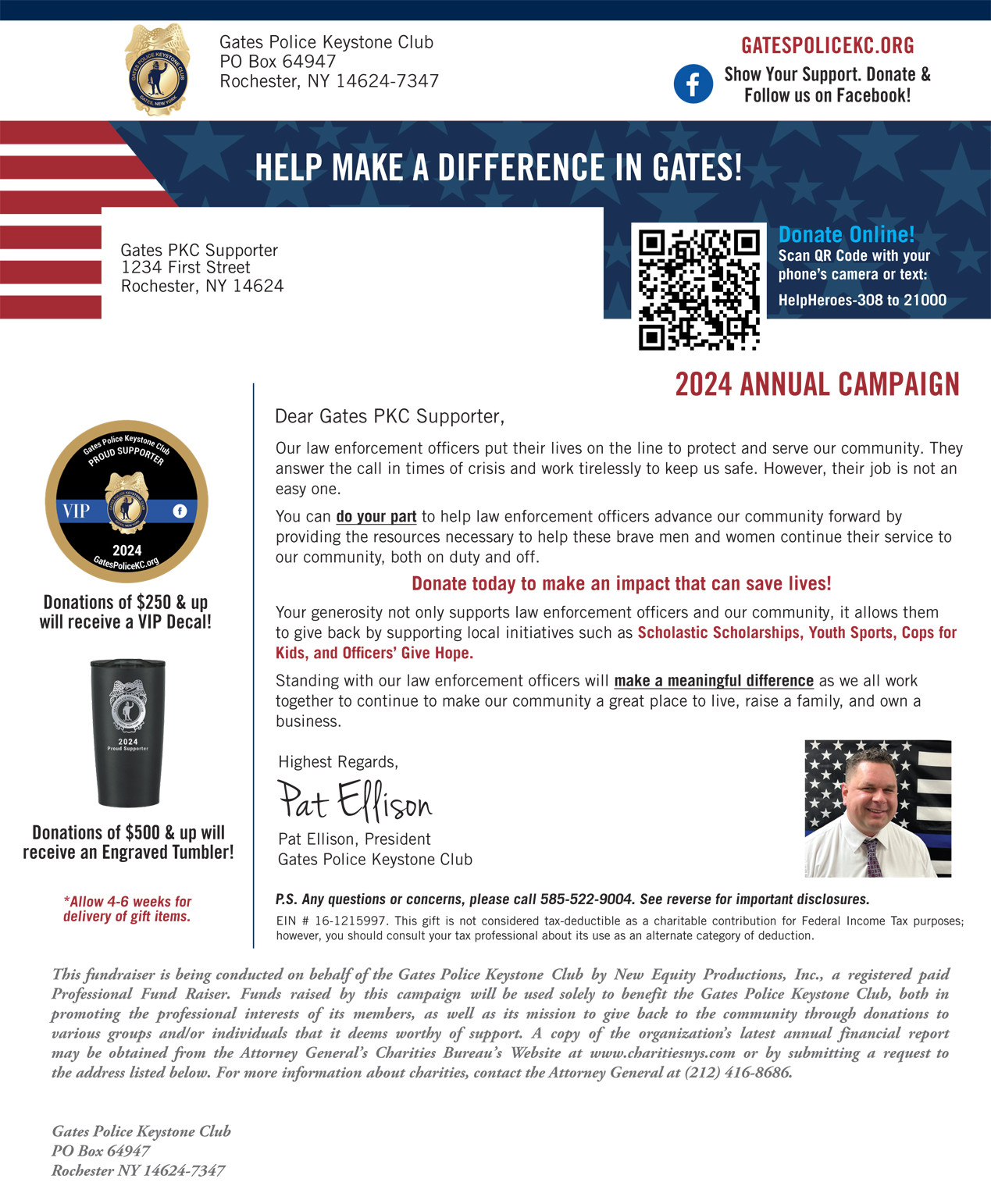 Gates Police Keystone Club - Donate Now!